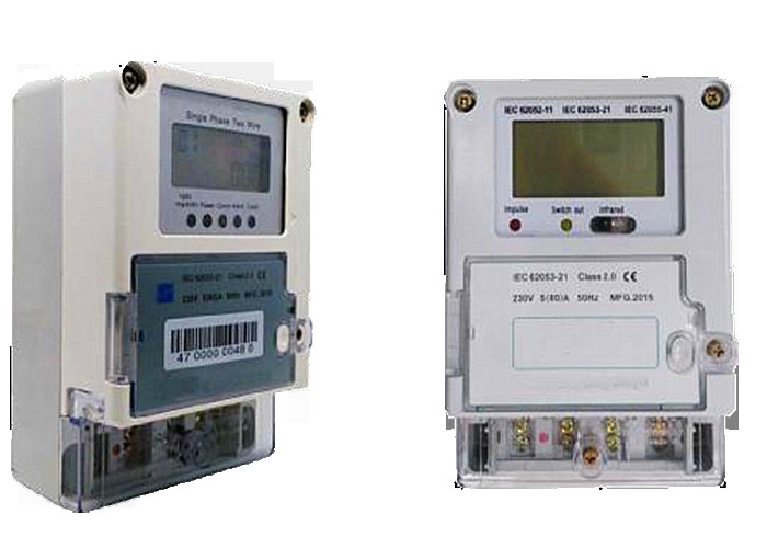 Single Phase Two Wires LoRaWAN Smart Meter Remote Fee Control Electric ...