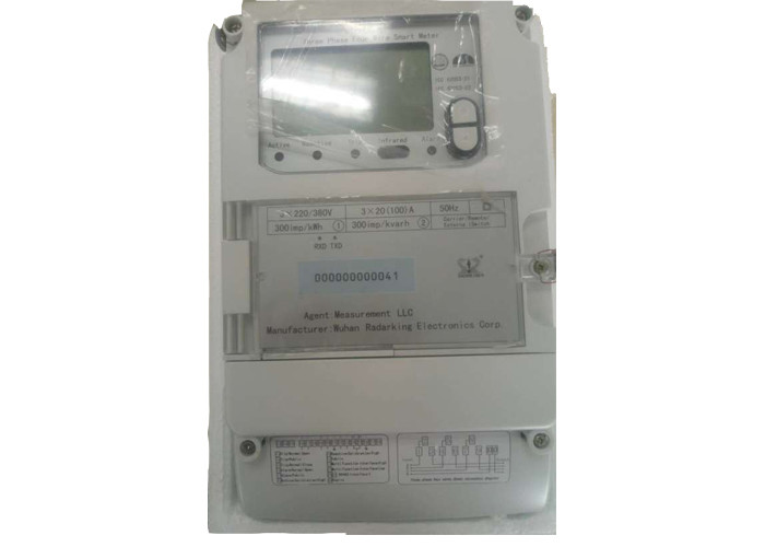 Three Phase Four Wire Smart Electric Meter Remote Control With LCD ...