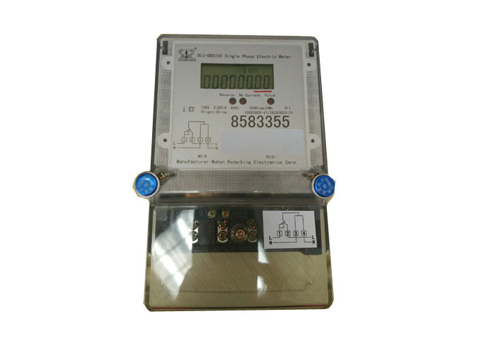 High Accuracy Single Phase Electric Meter ON / OFF Control With LCD Display