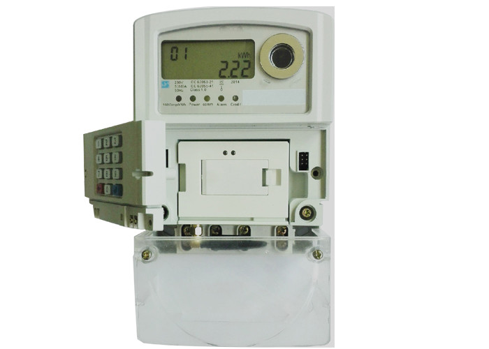 Single Phase Two Wires Prepaid Power Meter , Residential Prepayment ...