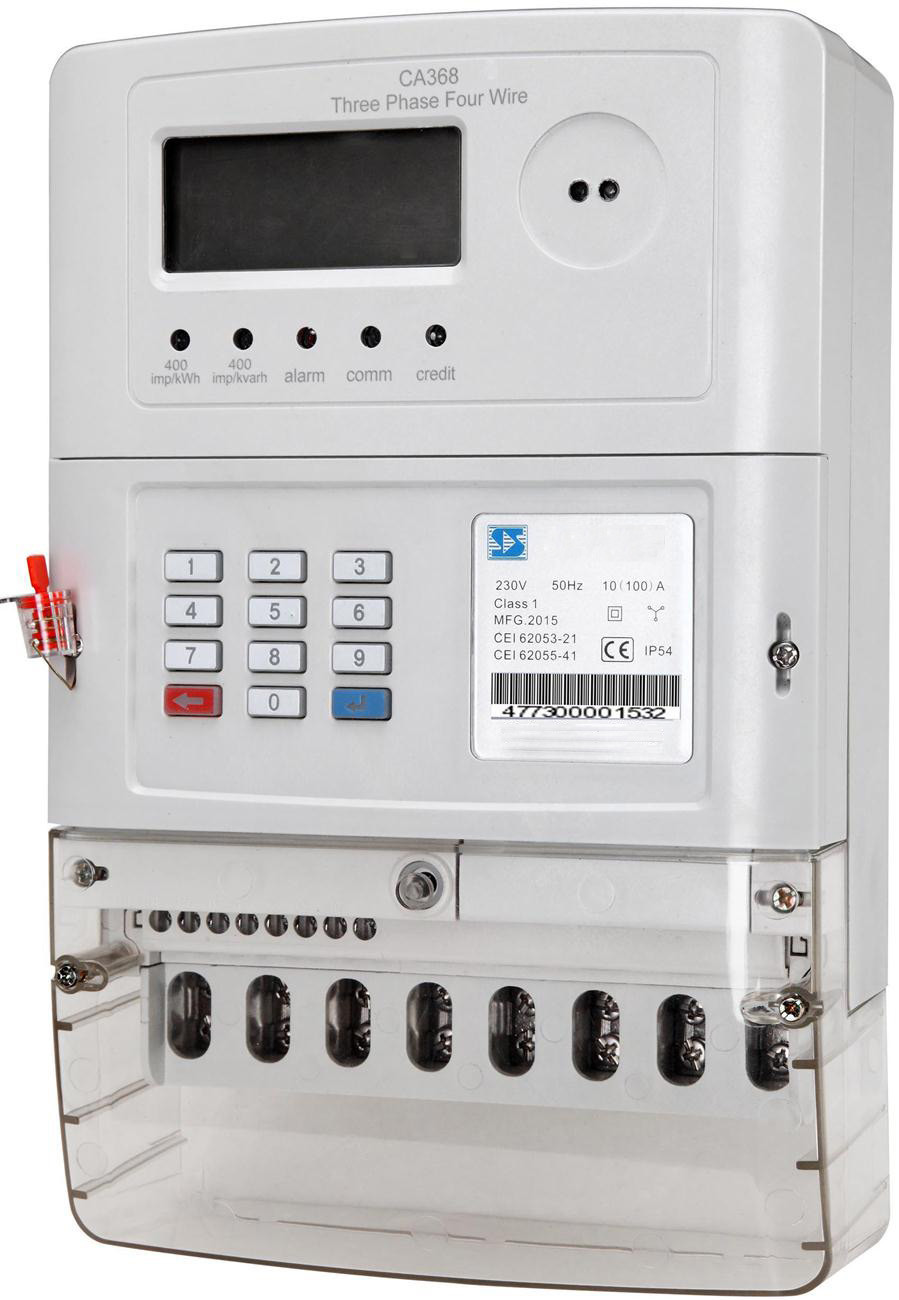 DTSK150 3 Phase Prepaid Electricity Meters , BS Mounting Smart Prepaid ...