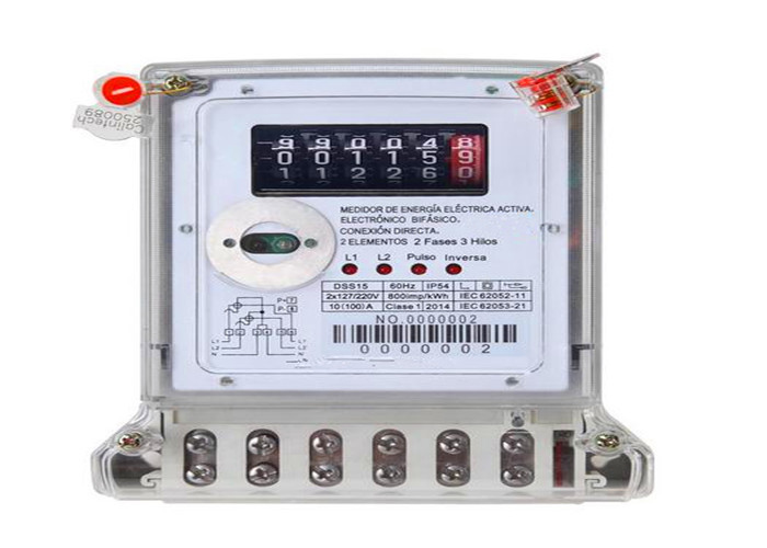 Register Display Digital Energy Meter Two Phase Three Wires Electronic ...