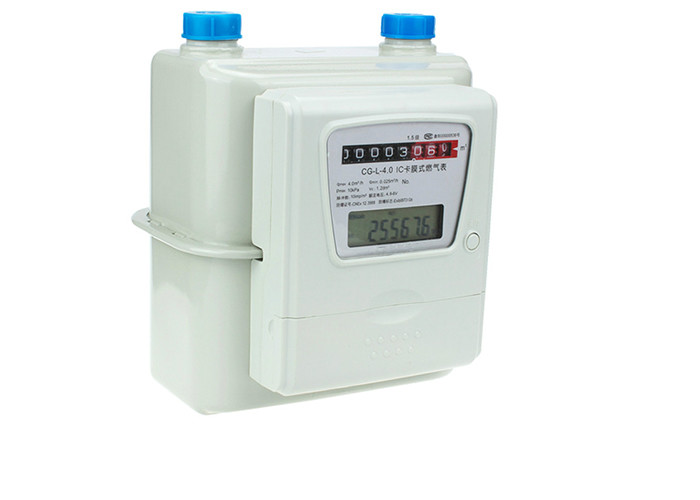 IC Card Diagram Dry Gas Meter , High Accuracy G1.6 / G2.5 / G4 Gas Meter