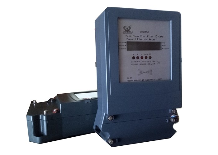 Fully Sealed 3 Phase 4 Wire Smart Card Prepaid Energy Meter With Ladder ...