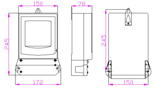 Professional Three Phase Watt Hour Meter , Pulse Output Three Phase ...